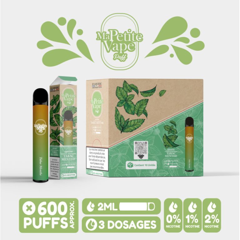 Puff goût tabac en cigarette électronique jetable pas cher
